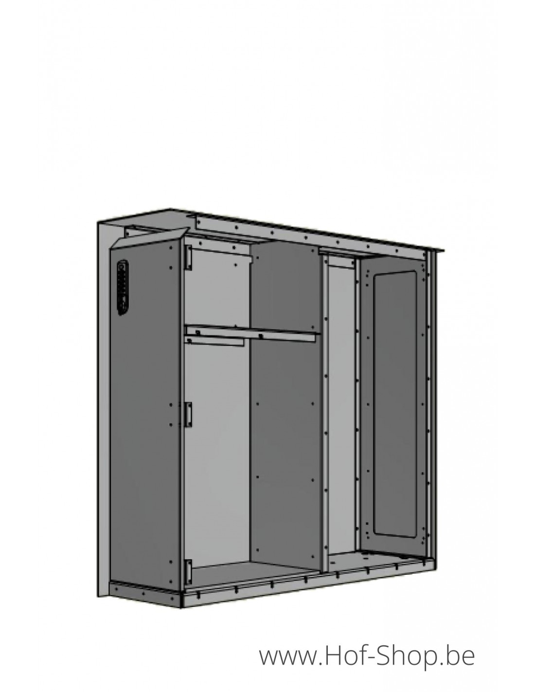 Maxus Single 1100 avec porte à paquets - eSafe boîte à colis aluminium