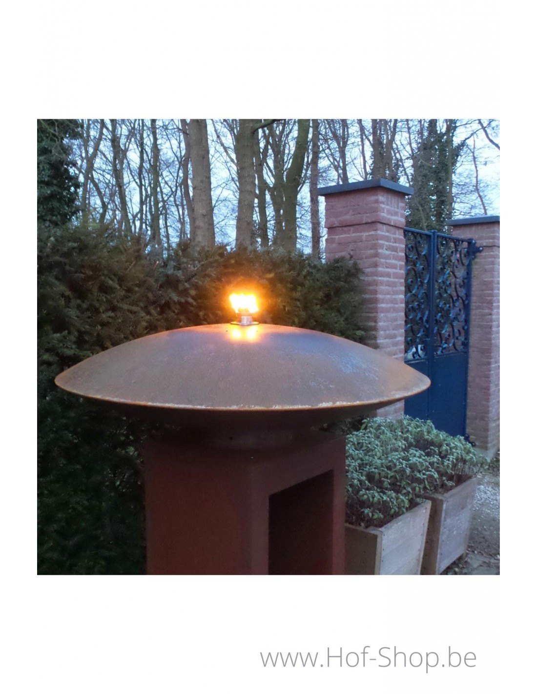 Sokkel U-block 50 x 50 x 80 - zuil in cortenstaal