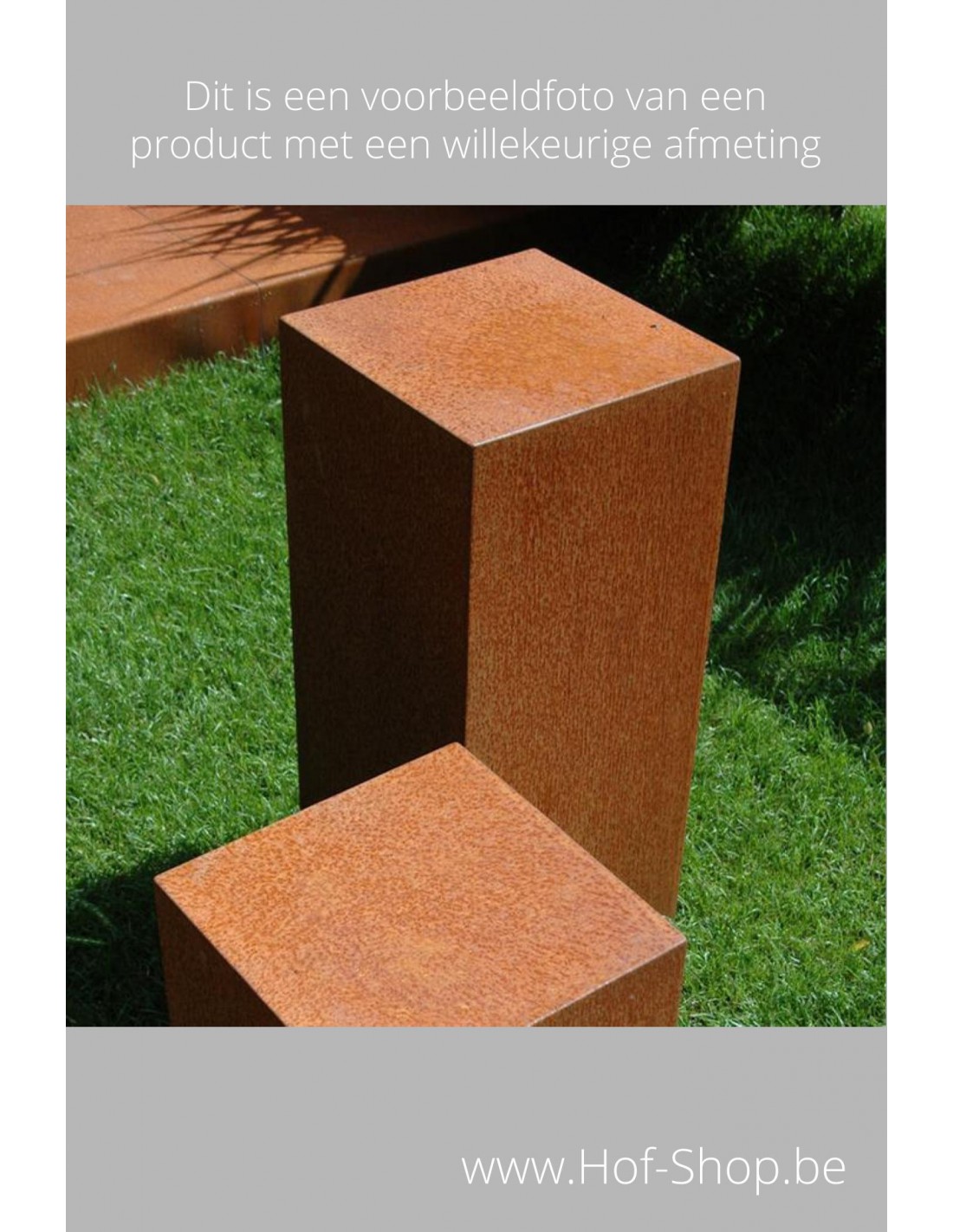 Socle 60 x 60 x 40 - socle en acier corten